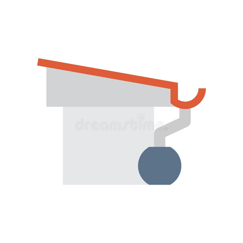 Gutter drainage icon stock vector. Illustration of clean - 170346247
