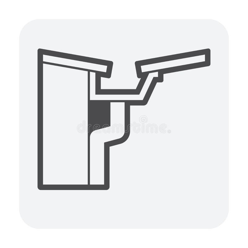 Gutter drainage icon stock vector. Illustration of protection - 188238376