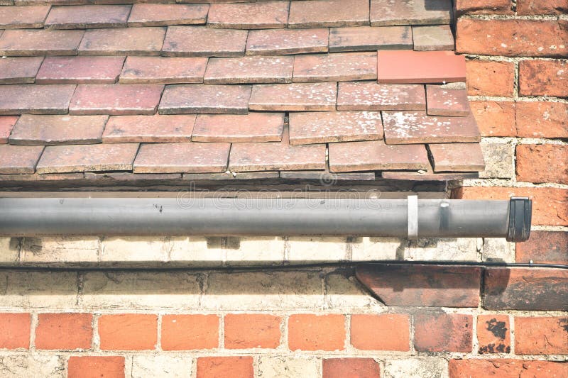 Gutter stock image. Image of stone, locked, gutter, cottage - 54549811