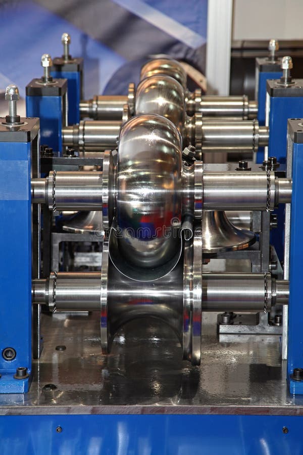 Gutter Forming Machine stock photo. Image of industrial - 119585574