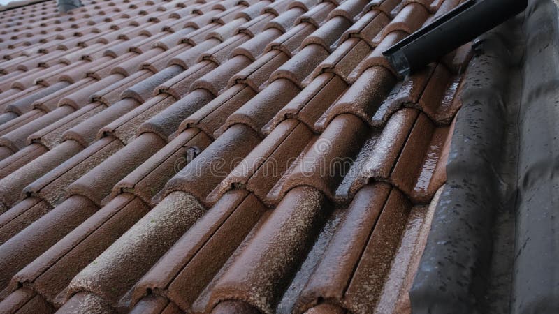 The Gutter is Full of Water when it Rains Stock Video - Video of ...