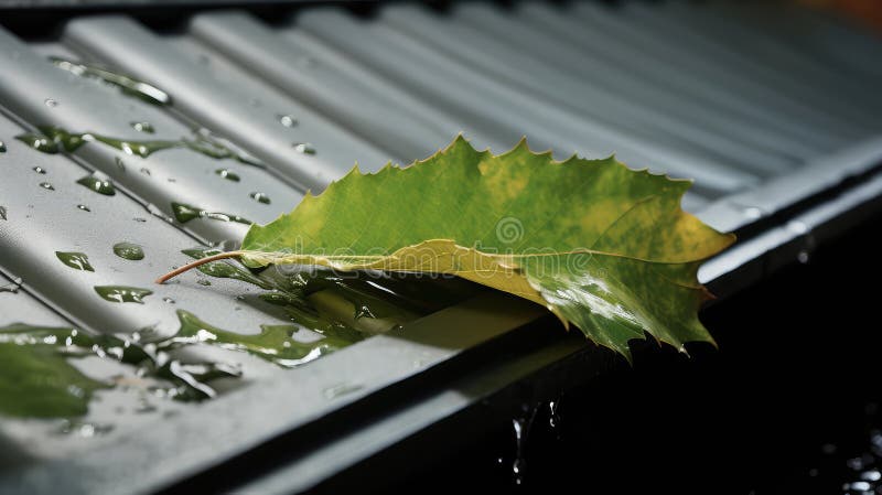 Gutter leaf guard stock illustration. Illustration of durability ...