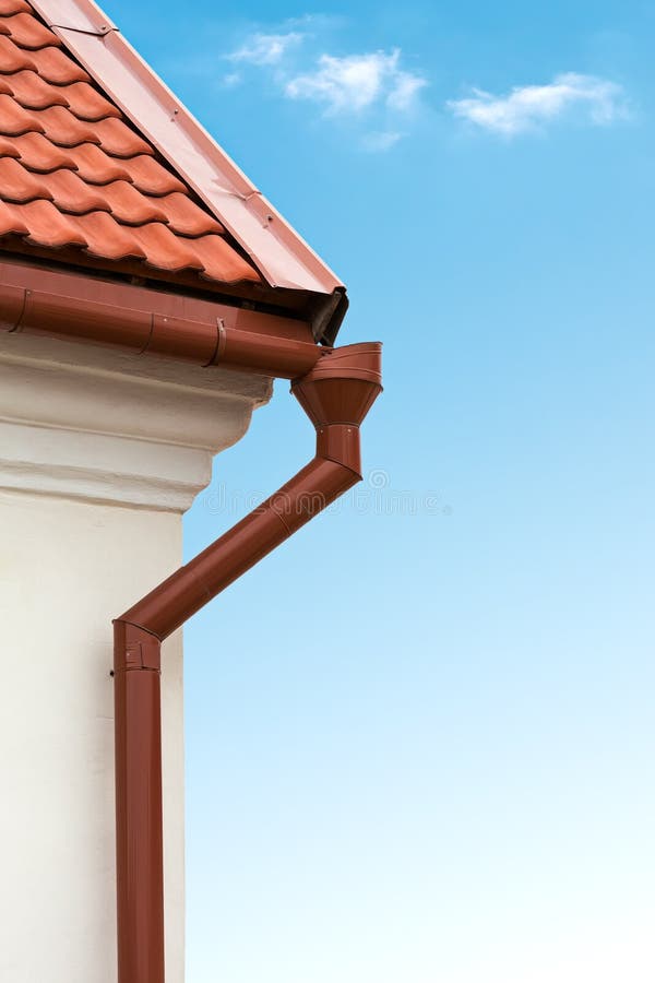 Gutter stock image. Image of brown, brick, closeup, cornice - 32469945