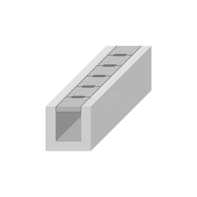 Gutter shape icon stock vector. Illustration of drain - 114397356