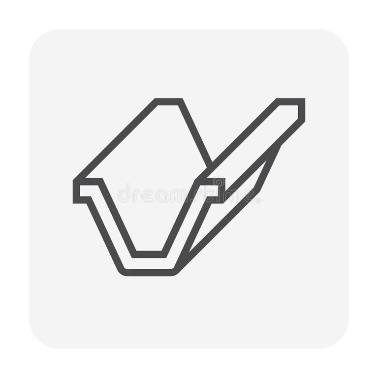 Gutter shape icon stock vector. Illustration of construction - 188313930