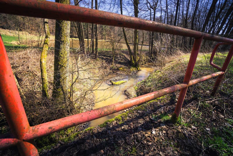 Gutter View To a Small River Stock Image - Image of german, scene ...