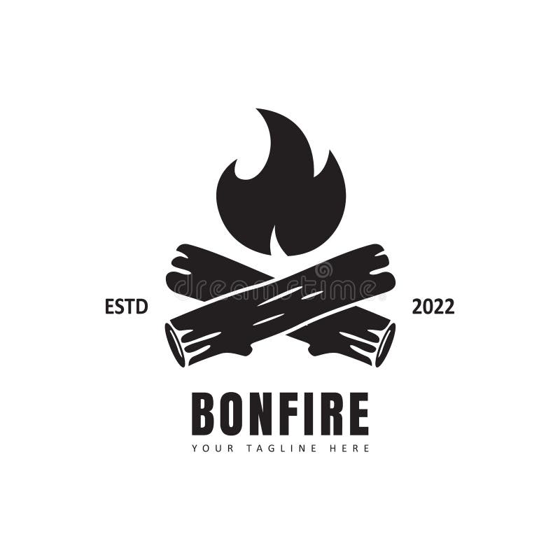 Bonfire Logo Design for Template Stock Vector - Illustration of flame ...