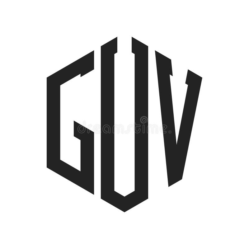 GUV Logo Design. Initial Letter GUV Monogram Logo Using Hexagon Shape ...