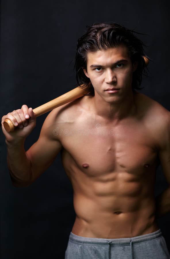 Guy with bat stock photo. Image of person, portrait, healthy - 27881078