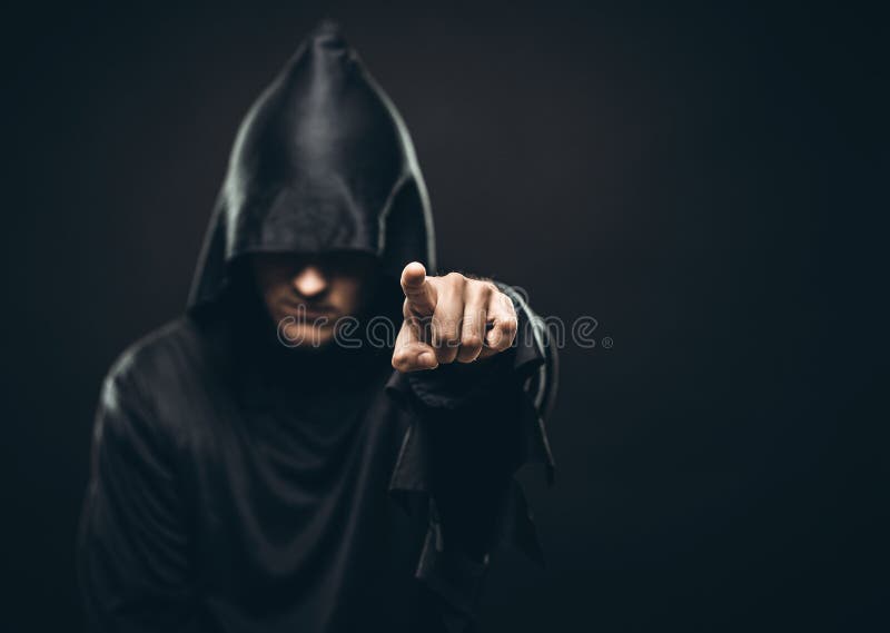 Guy in a black robe stock image. Image of catholicism - 34362437