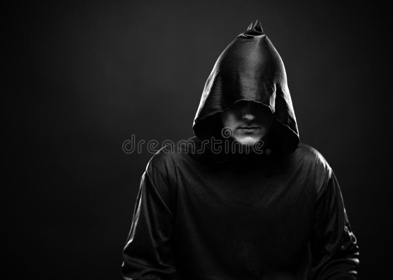 Guy in a black robe stock image. Image of catholicism - 34362437