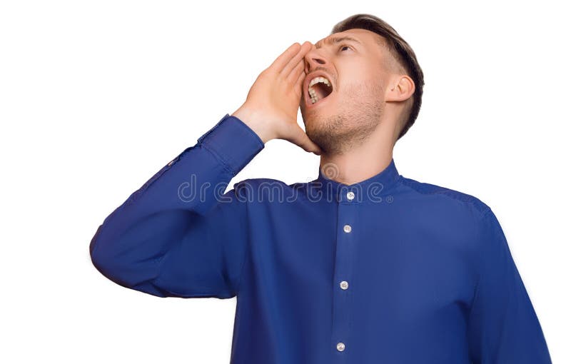 The guy is calling someone stock image. Image of cute - 88811671