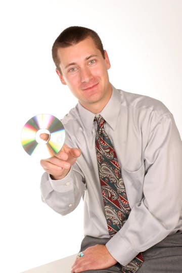 Guy with cd stock image. Image of fellow, businessman, look - 356285