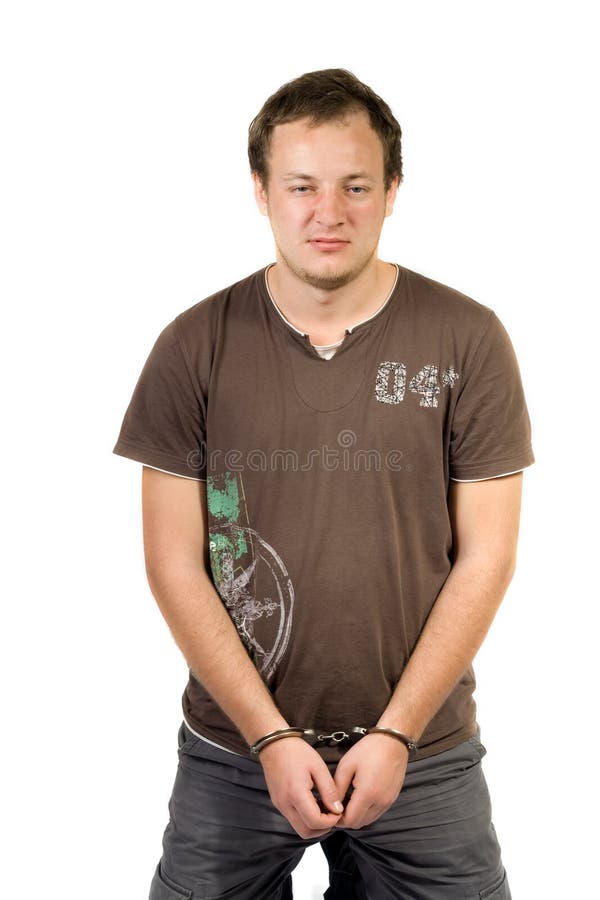 The Guy Chained in Handcuffs Stock Image - Image of bracelet, adult ...