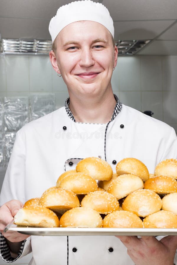Guy Cook Preparing Delicacies Stock Photo - Image of profession ...