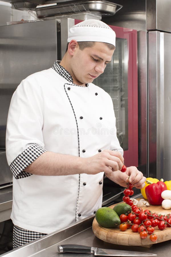 Guy Cook Preparing Delicacies Stock Photo - Image of person, sauce ...