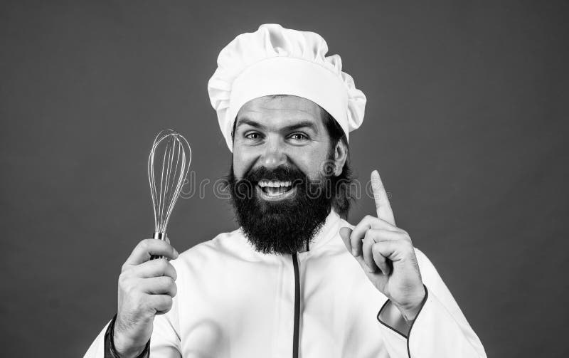 Guy Cook Preparing Food with Beater, Idea Stock Image - Image of ...
