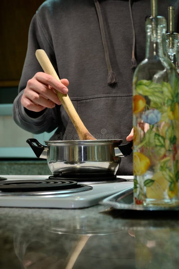 Guy cooking stock image. Image of food, closeup, male - 25698917