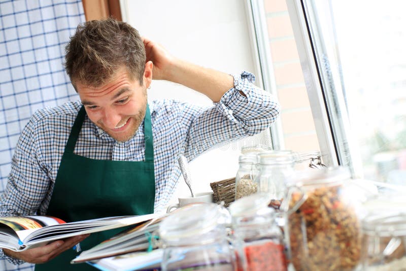 Guy cooking stock photo. Image of dish, saucer, lunch - 60417564