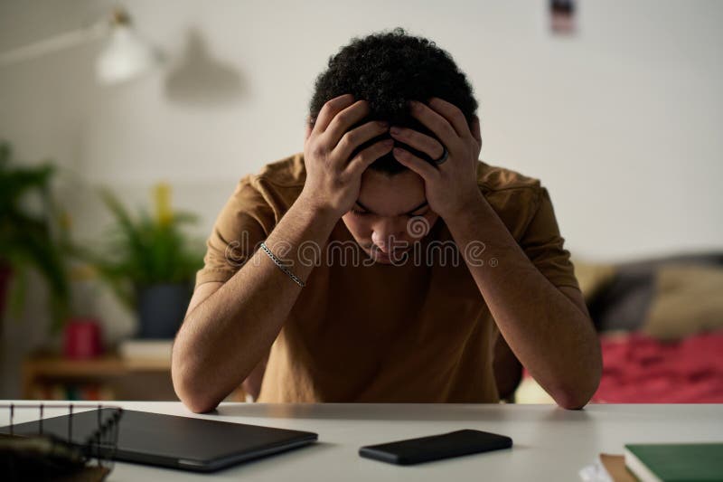 Guy in Depression Having Problems Stock Image - Image of emotion ...