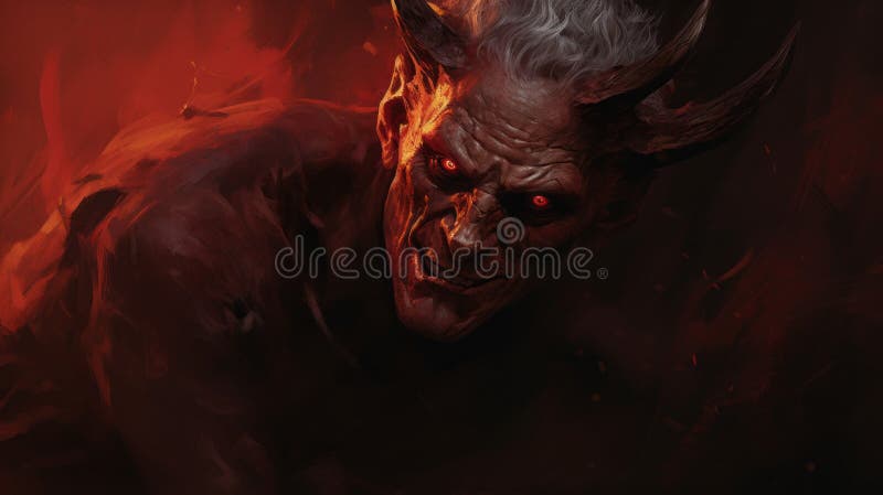 Glowing Red-eyed Demon: Realistic and Hyper-detailed Devilcore ...