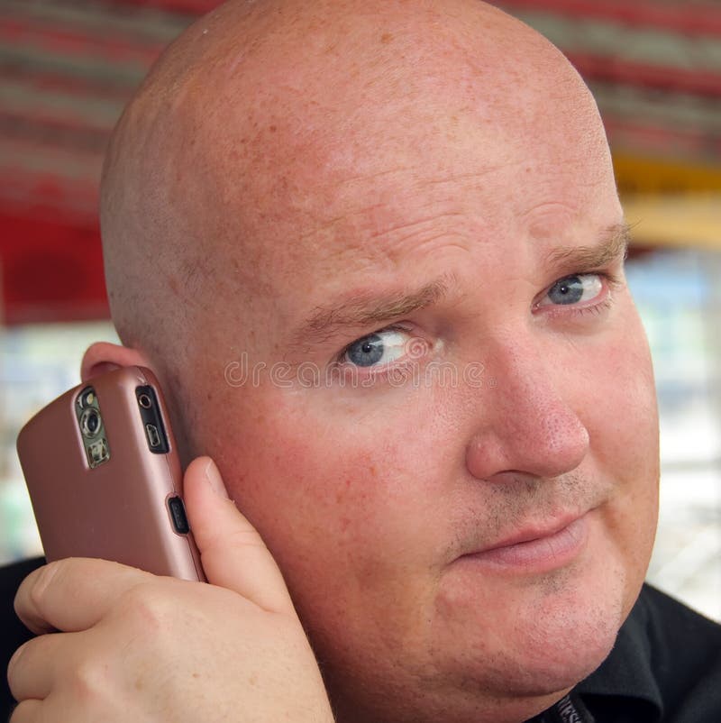 Guy Enjoying His Communication on Mobile Phone Stock Photo - Image of ...