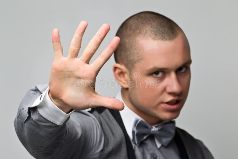Guy extends hand stock photo. Image of hand, impulse - 23758022