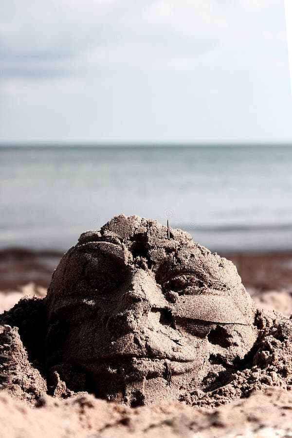 Guy Fawkes Face in the Sand Stock Photo - Image of soil, beach: 247557856