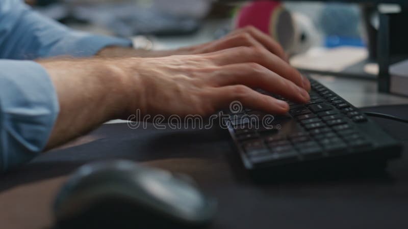 Man Typing And Computer For Web Development In Office For Software Coding Website Update And