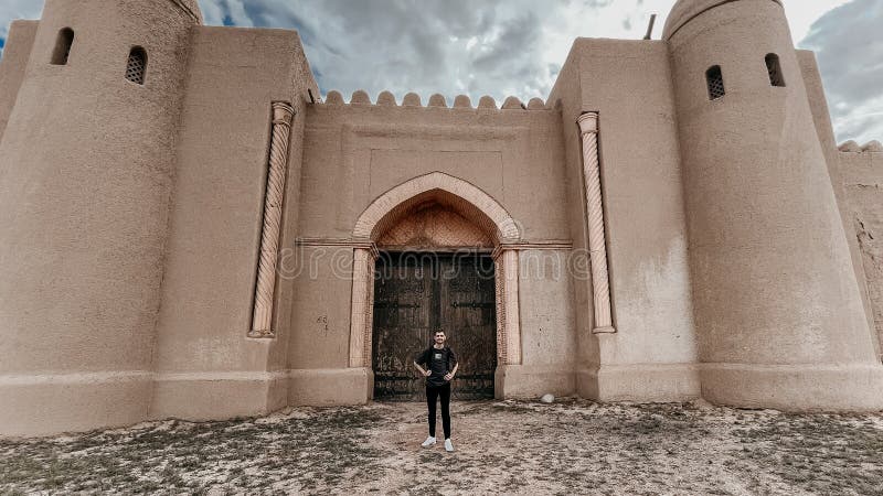 The Guy at the Gate of the Castle Stock Photo - Image of tower ...