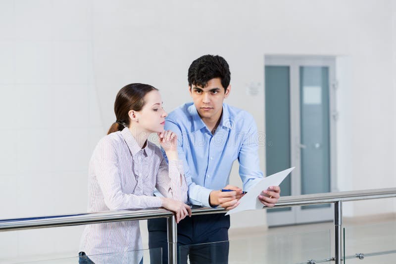 Guy and Girl Having Dialogue Stock Image - Image of dialogue, happy ...