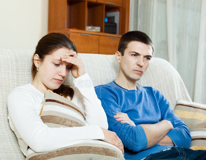 Guy and Girl Having Problems at Home Stock Image - Image of husband ...