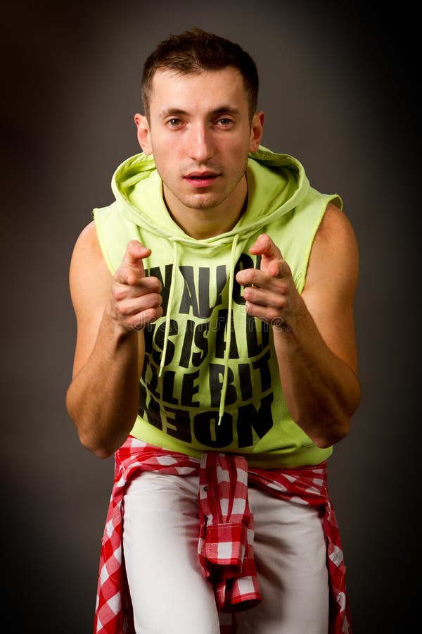 Guy in a green jacket stock photo. Image of portraits - 42267306