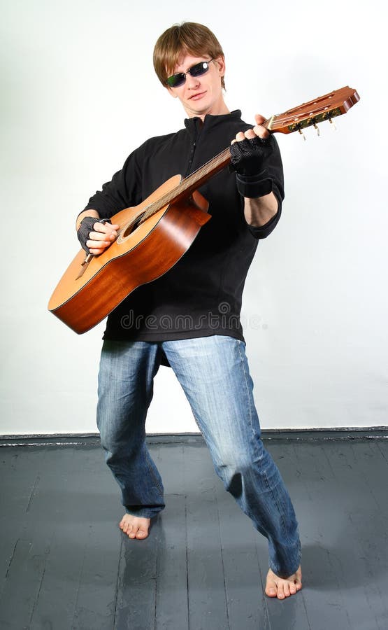 Guy with a guitar stock photo. Image of musical, male - 11048986