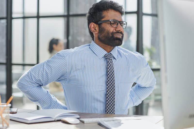 Guy Having Backache Massaging Aching Lower Back Stock Image - Image of ...