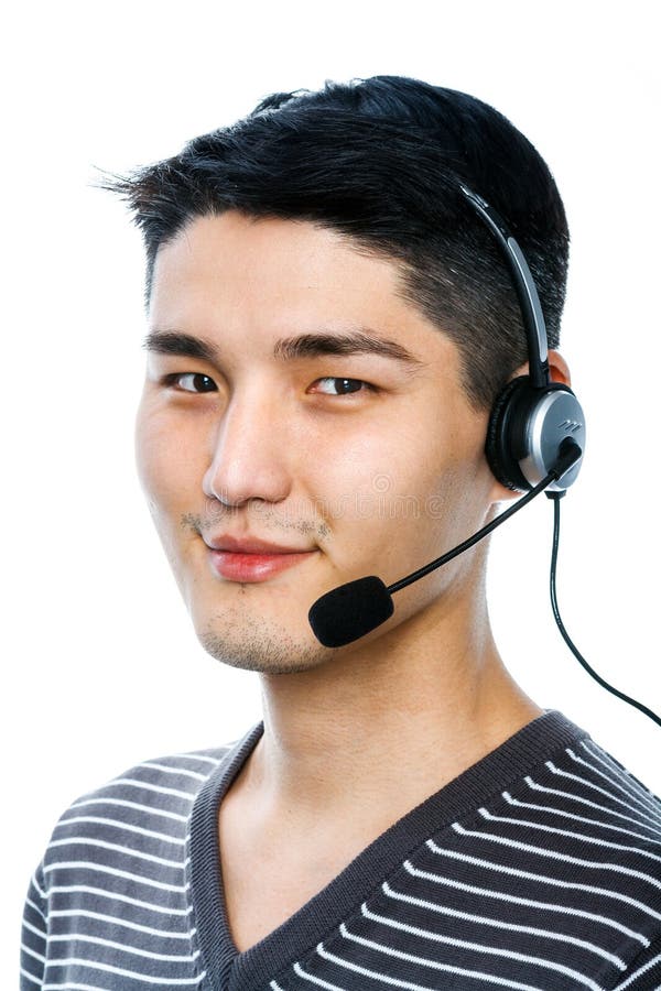 Guy with a headset stock photo. Image of service, support - 48628980