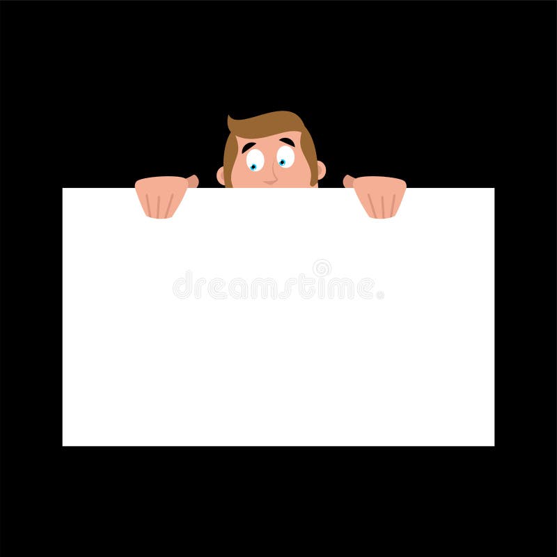 Guy Hidden Regarde L'homme Se Cache Illustration De Vecteur ...