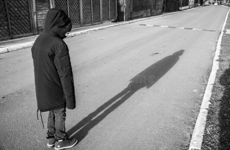 Boy His Shadow Following Him Stock Photos - Free & Royalty-Free Stock ...