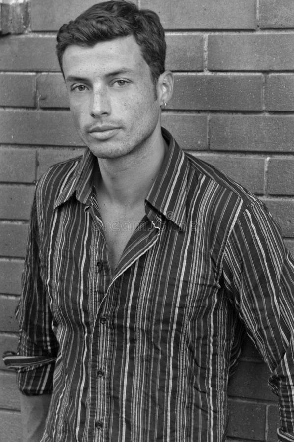 Guy leaning wall stock photo. Image of shirt, campaign - 3144616