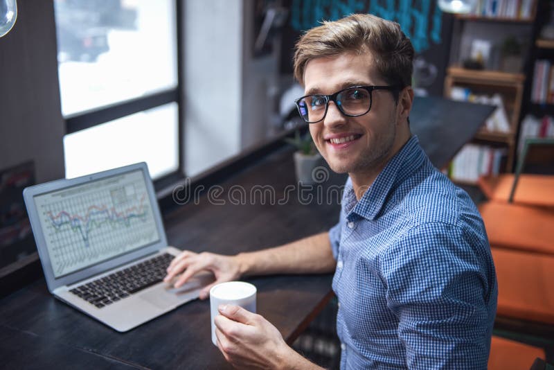 Guy in the library stock photo. Image of handsome, bookshelf - 291238608