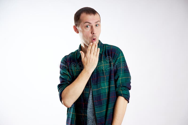 Guy Looks Surprised, Confused. Unexpected Emotions, Bewilderment and ...