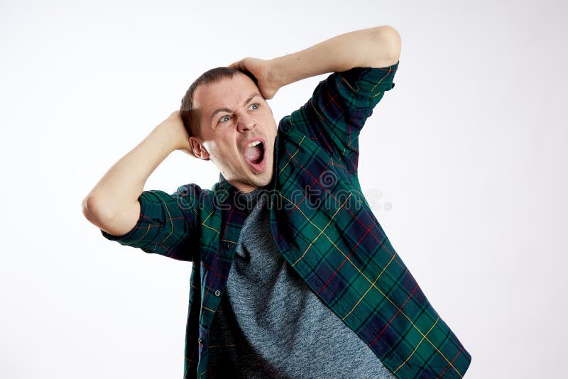 Guy Looks Surprised, Confused. Unexpected Emotions, Bewilderment and ...