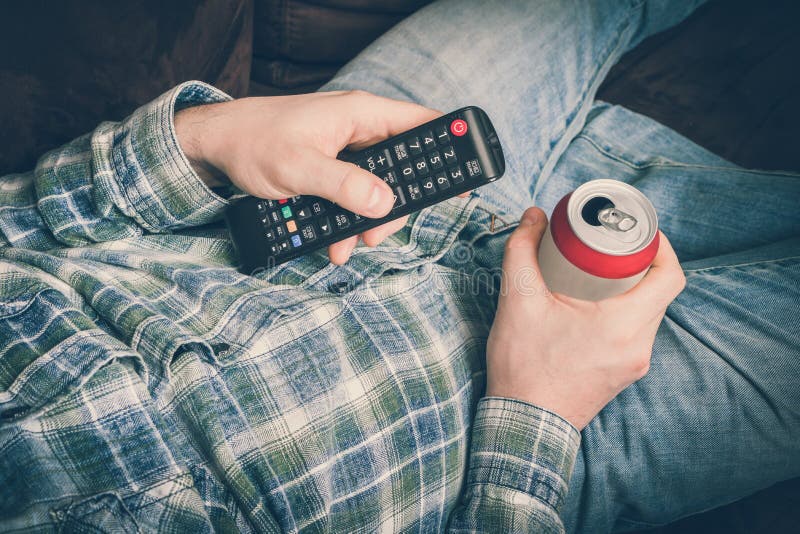 119 Guy Watching Tv Drinking Beer Stock Photos - Free & Royalty-Free ...