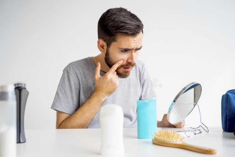 Guy morning hygiene stock image. Image of sharp, closeup - 100044925