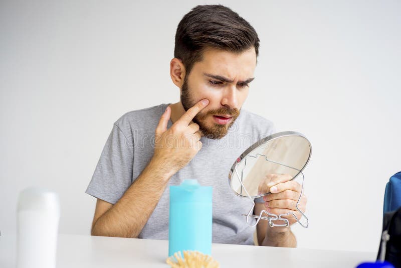 Guy morning hygiene stock photo. Image of morning, caucasian - 100093190