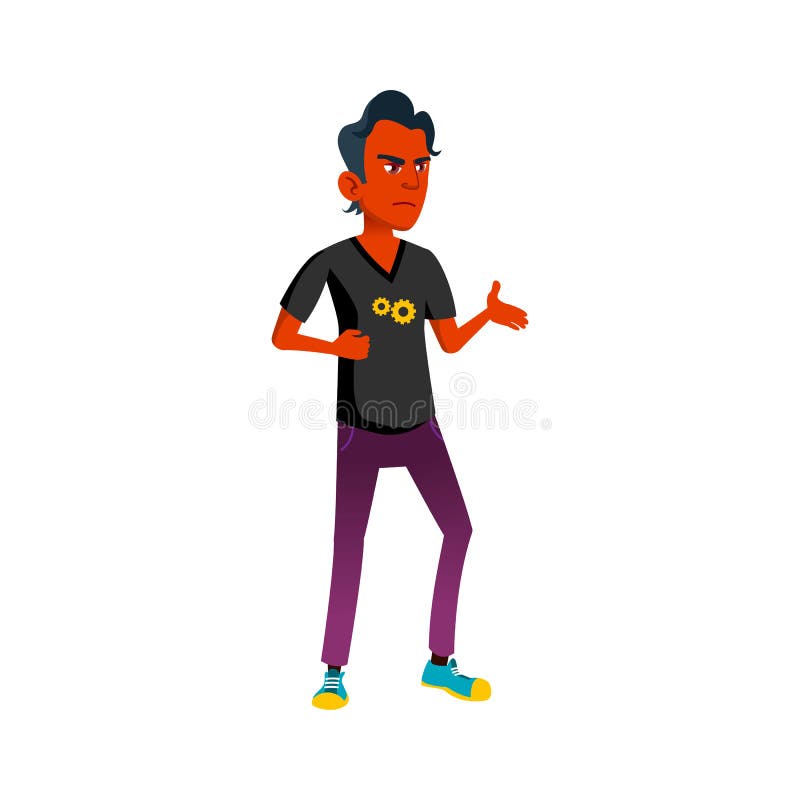 Guy with Negative Emotions Speaking about Problem Cartoon Vector Stock ...