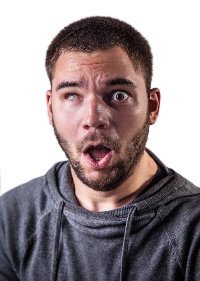 The Guy with One Eye Surprised Stock Image - Image of shortcoming ...