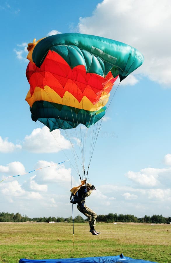 The Guy-parachutist in Camouflage Overalls Stock Image - Image of ...