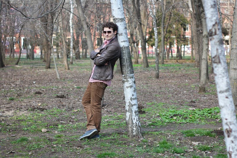 The guy in the park stock photo. Image of spring, park - 52081334