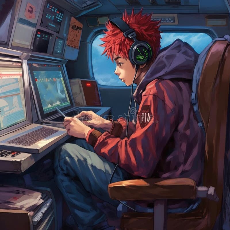 The Guy on the Plane Goes on a Trip Stock Illustration - Illustration ...